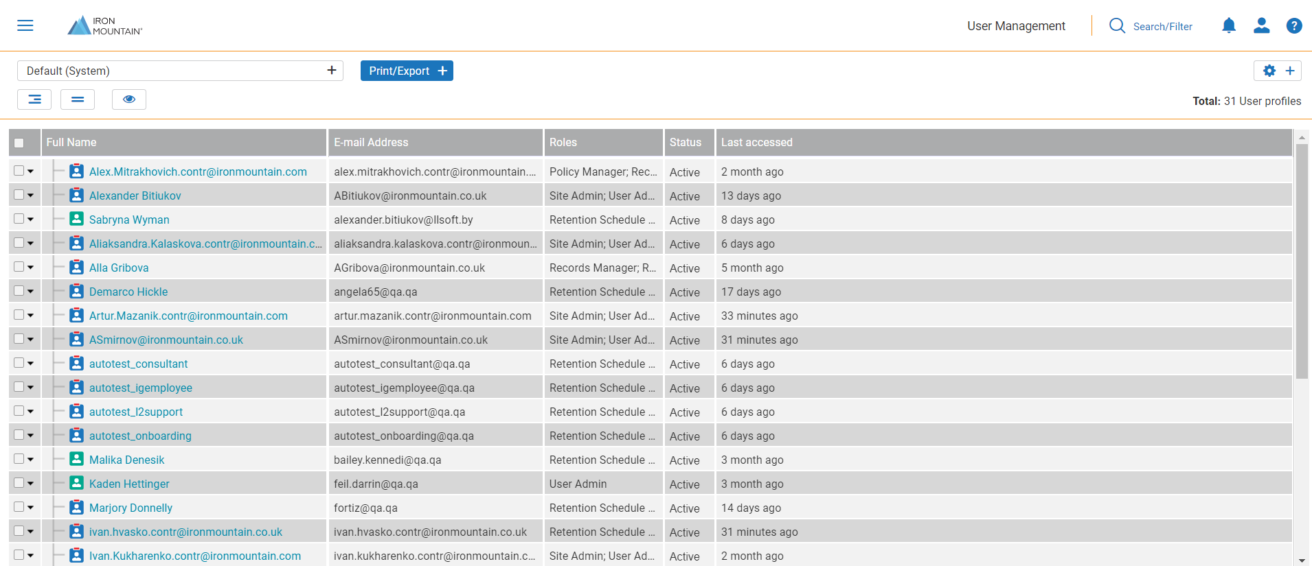 How to edit a User? – Iron Mountain Support